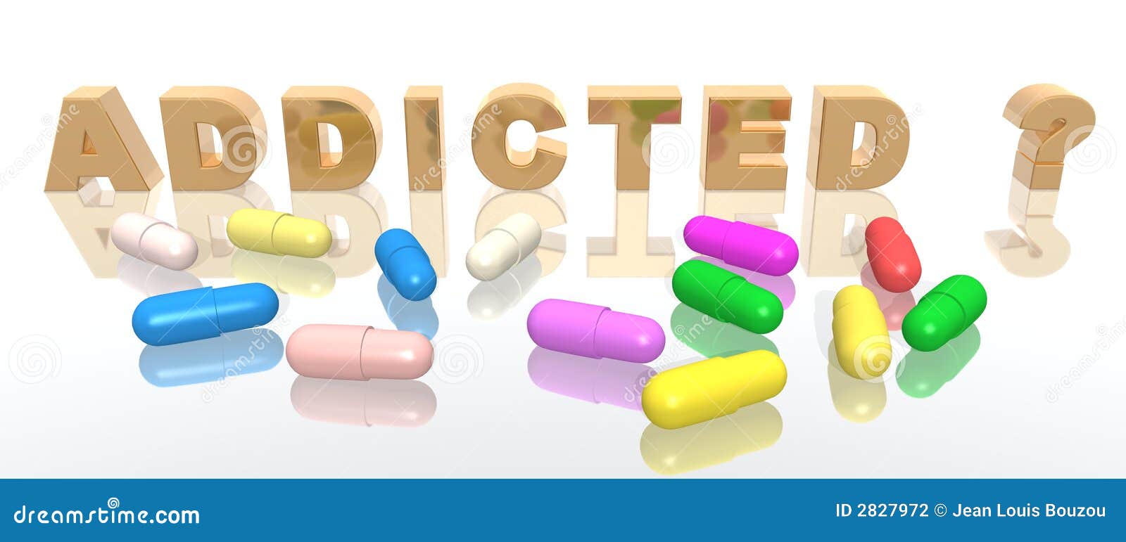 Addicted ? stock illustration. Illustration of capsule - 2827972