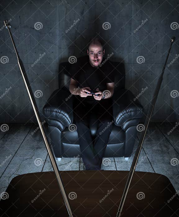 Addicted to video games stock image. Image of consoling - 11227135