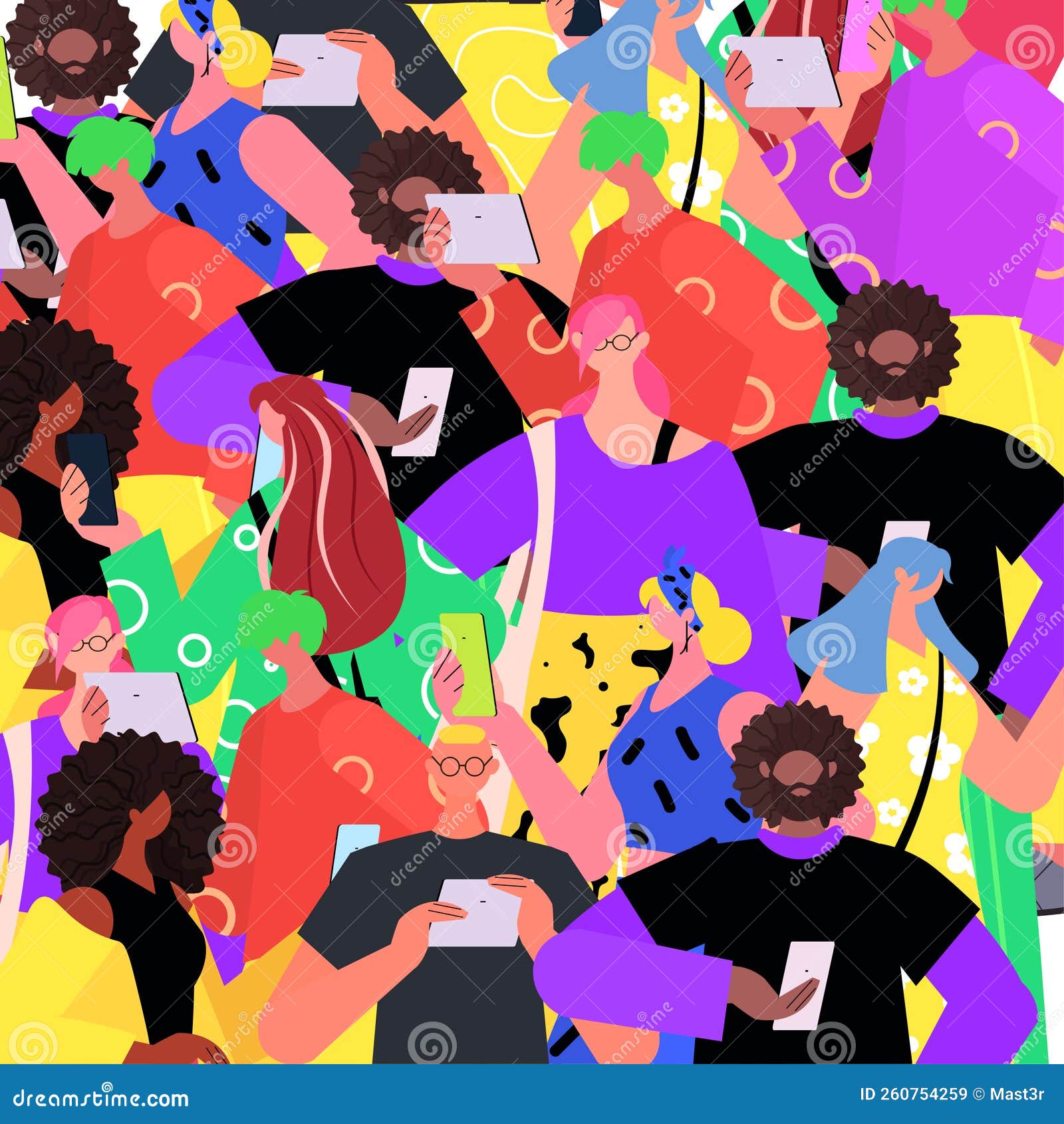 Addicted Young People Using Gadgets Generation Z Digital Addiction ...