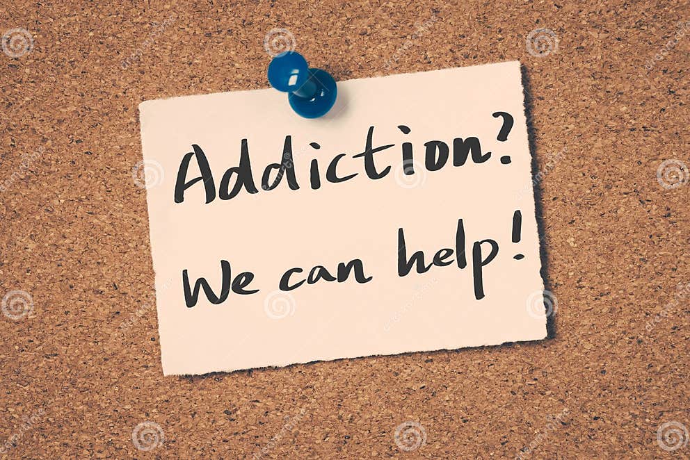 Addiction? we can help! stock photo. Image of addict - 77227442