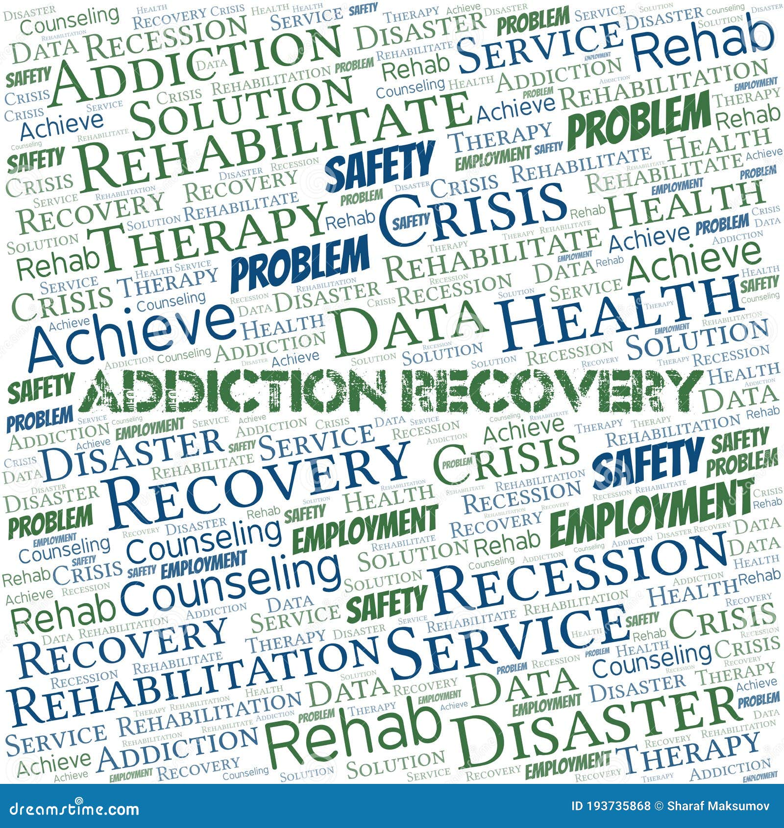Addiction Recovery Vector Word Cloud, Made with Text only. Stock Vector ...