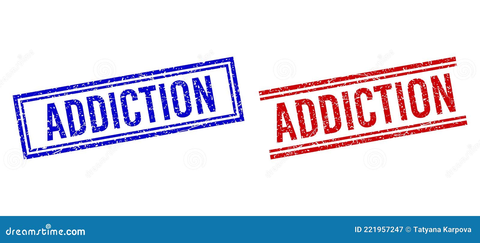 Distress Textured ADDICTION Seal with Double Lines Stock Vector ...