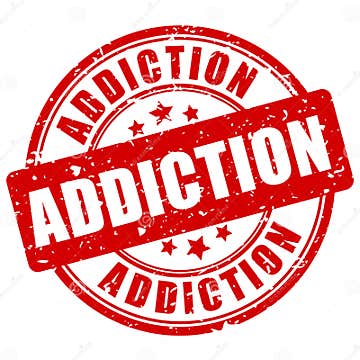Addiction warning stamp stock vector. Illustration of cause - 248193199