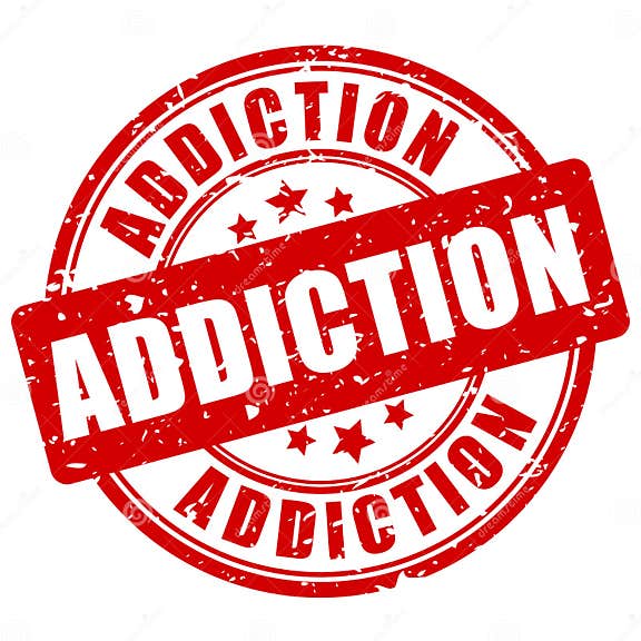 Addiction warning stamp stock vector. Illustration of cause - 248193199