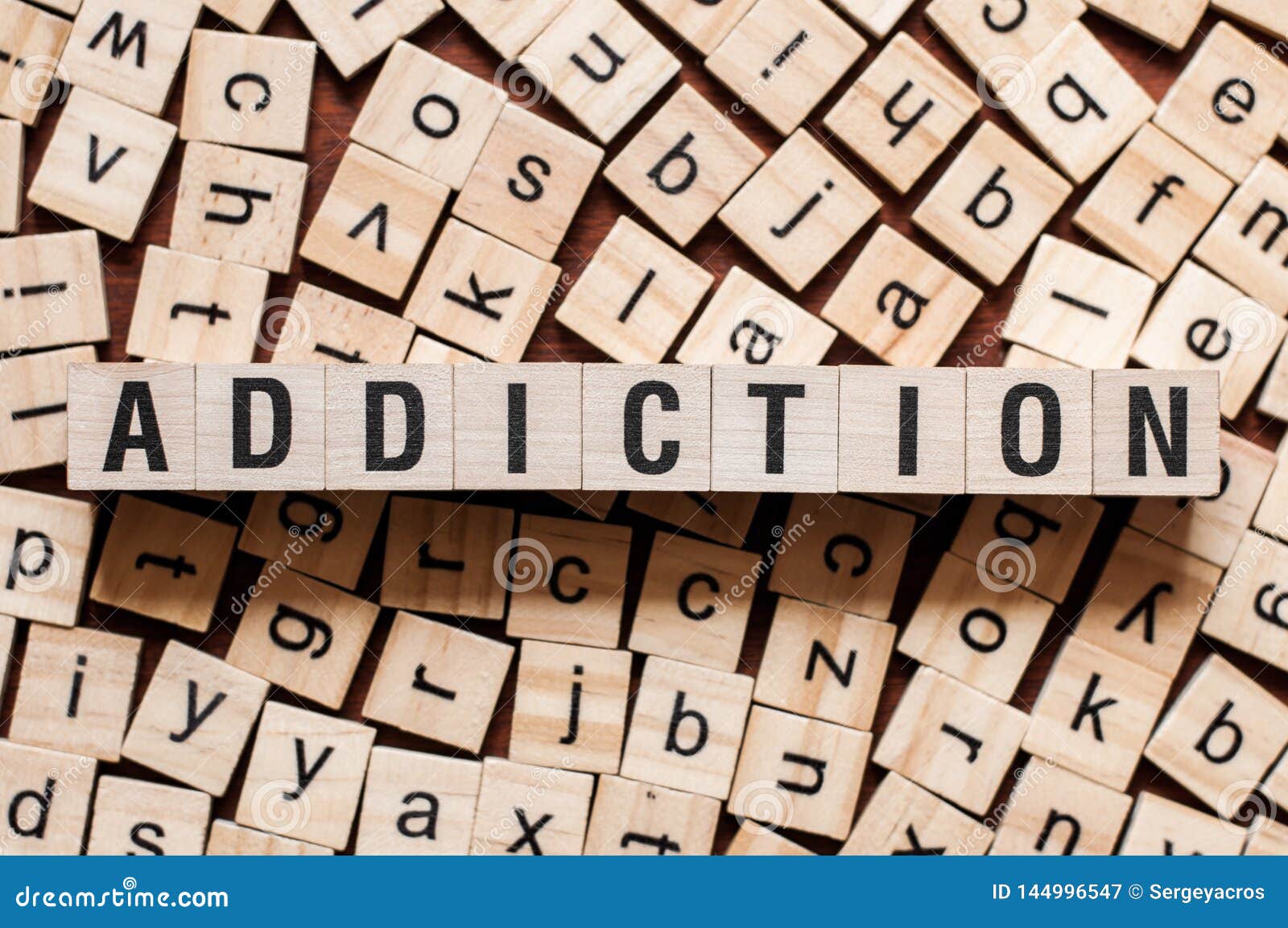 Addiction word concept stock image. Image of addict - 144996547