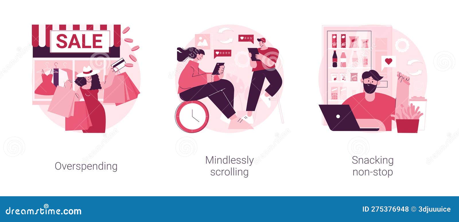 Addictive Habits Abstract Concept Vector Illustrations. Stock ...