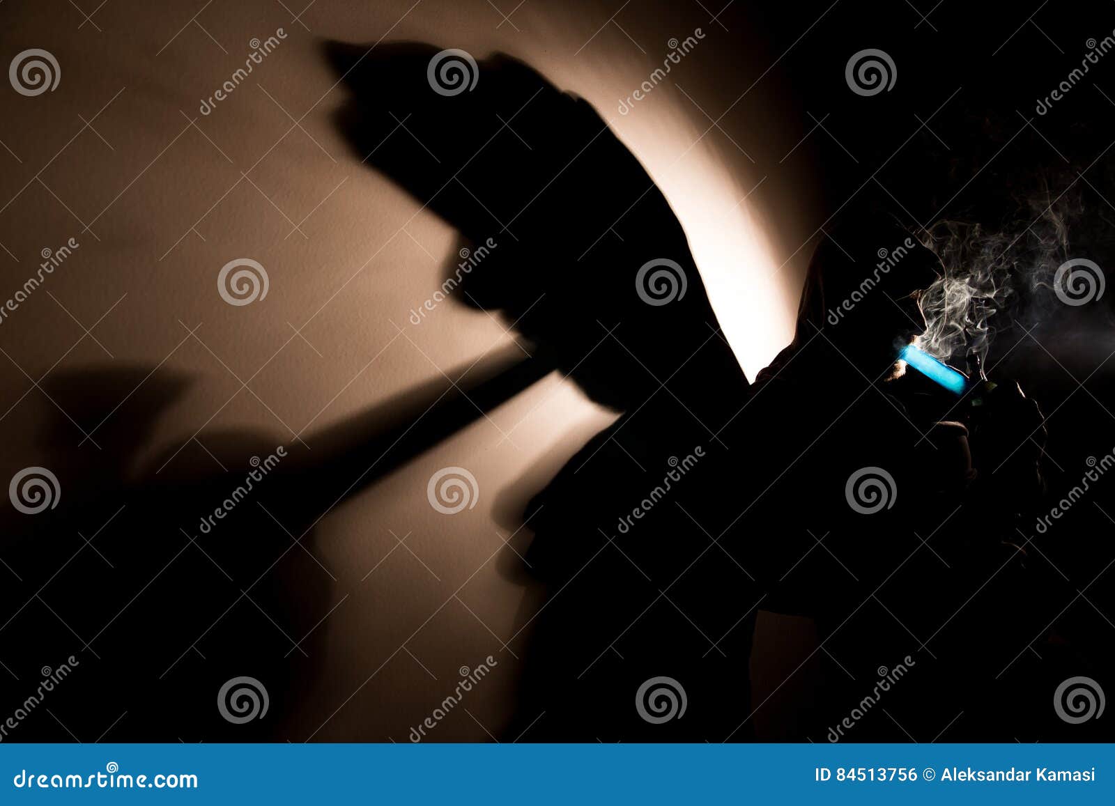 Addictive Man Smoking Marijuana Stock Photo - Image of cannabis, flower ...