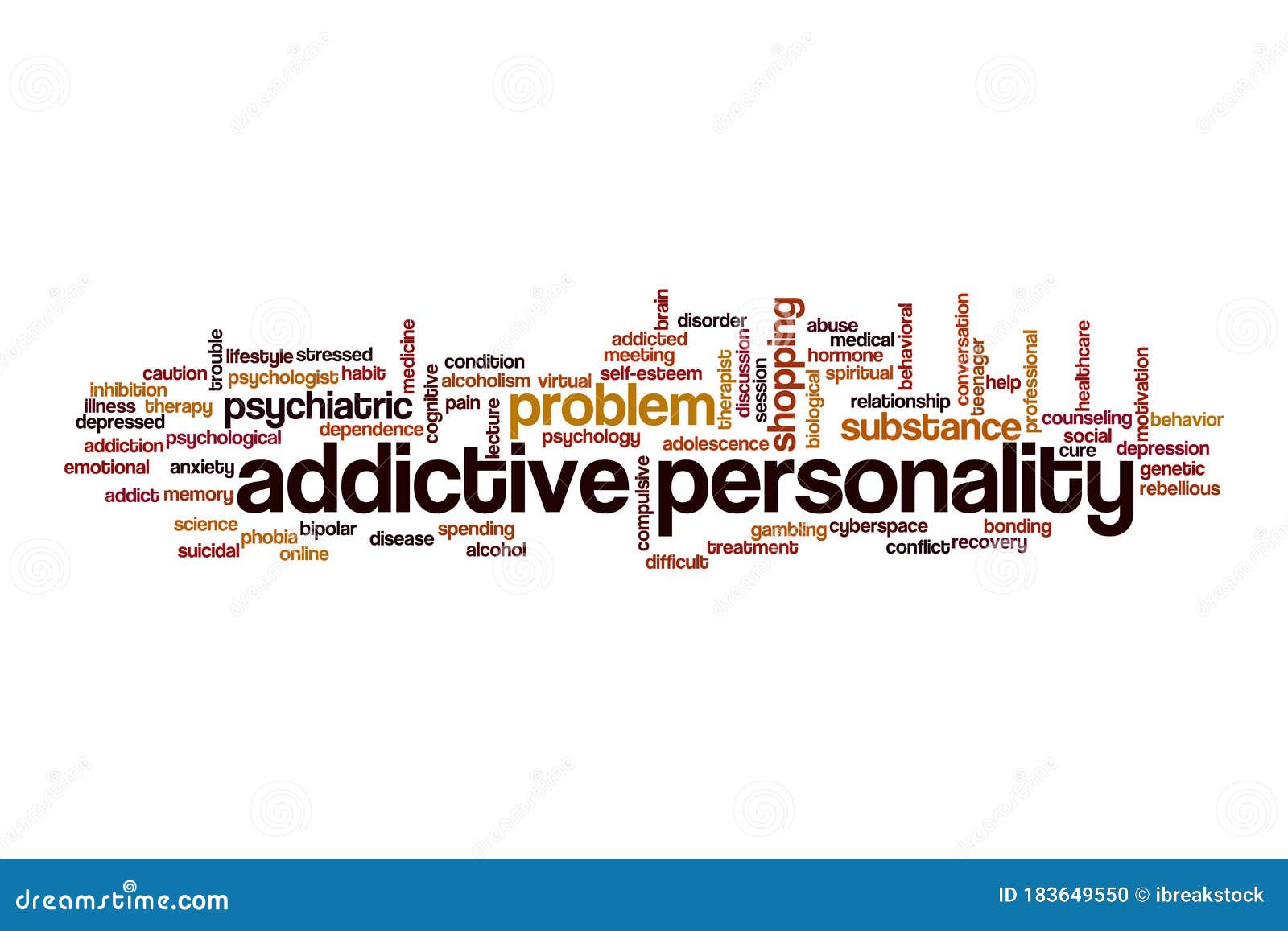 Addictive Personality Cloud Concept Stock Illustration - Illustration ...