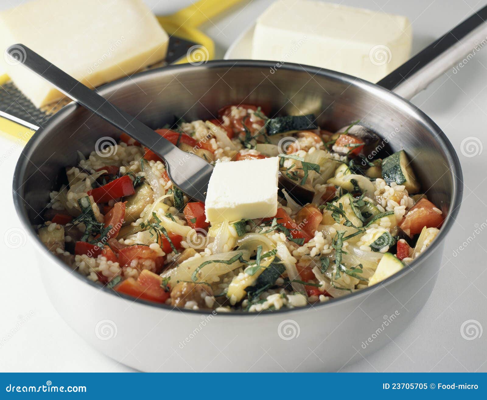 Adding the Butter To the Preparation Stock Image - Image of dish ...