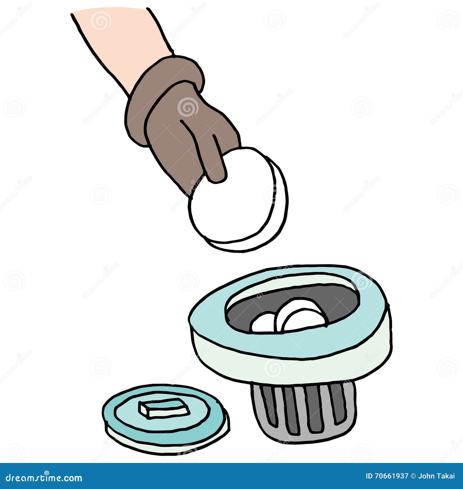 Chlorine Pool Dispenser Cartoon Vector | CartoonDealer.com #70205455