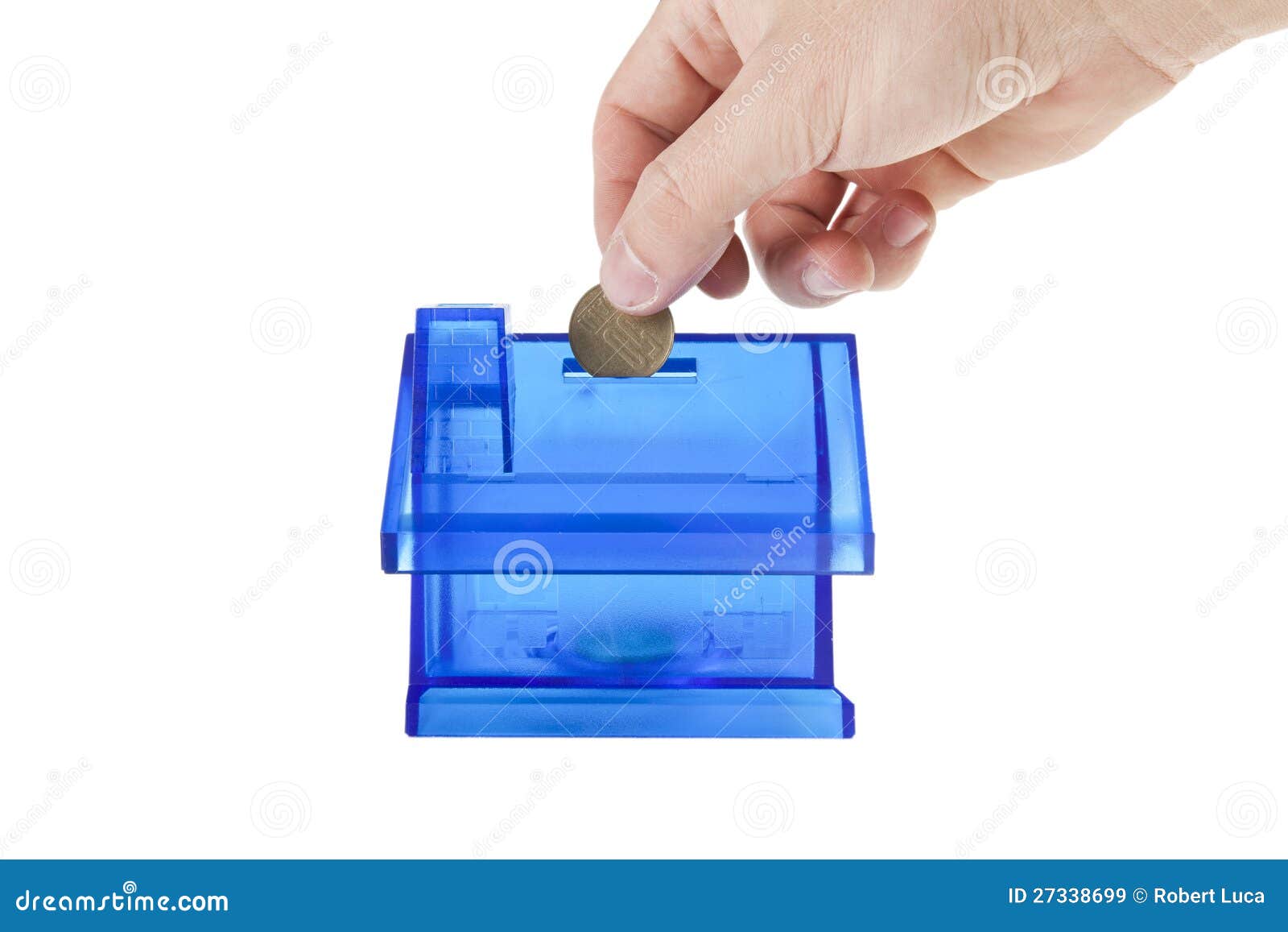 Adding Money Blue House Bank Stock Photos - Free & Royalty-Free Stock ...