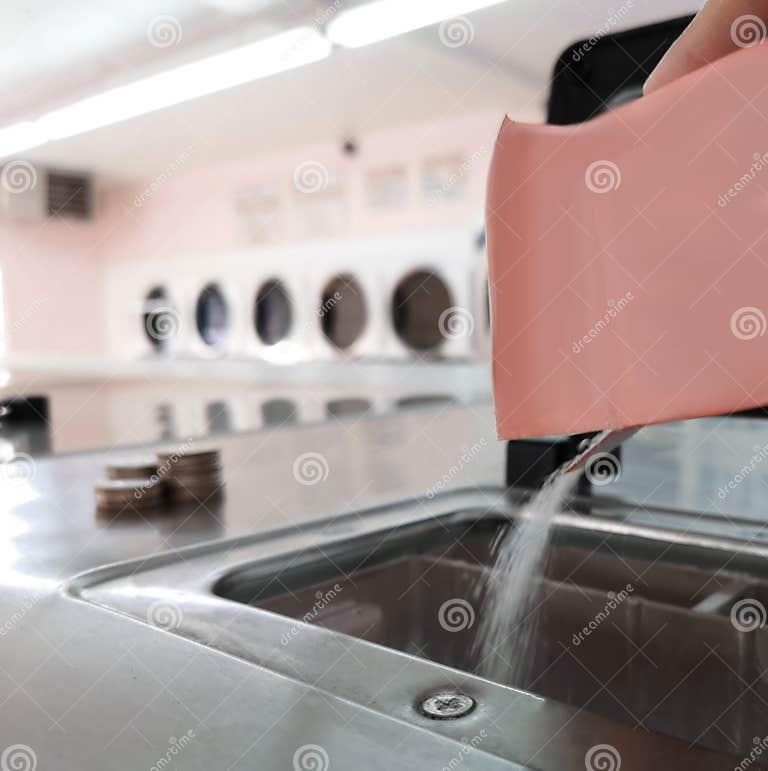 Adding Detergent To the Laundry Machine Compartment Stock Photo - Image ...