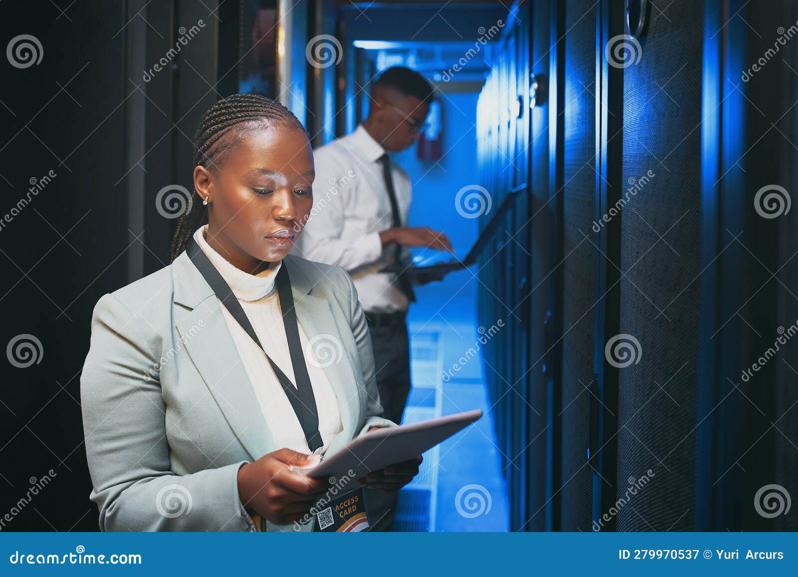 Adding the Final Touches To My Coding. Two Young it Specialists ...