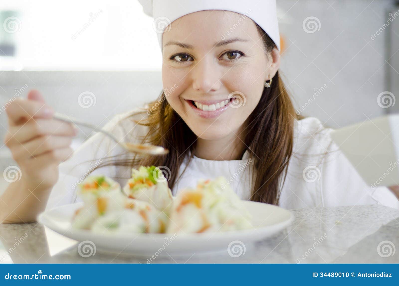 Adding the Finishing Touches Stock Photo - Image of apron, touches ...