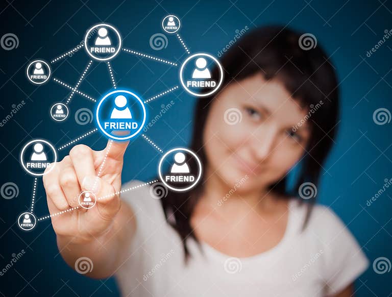 Adding Friends in Circle stock image. Image of decisions - 26417877