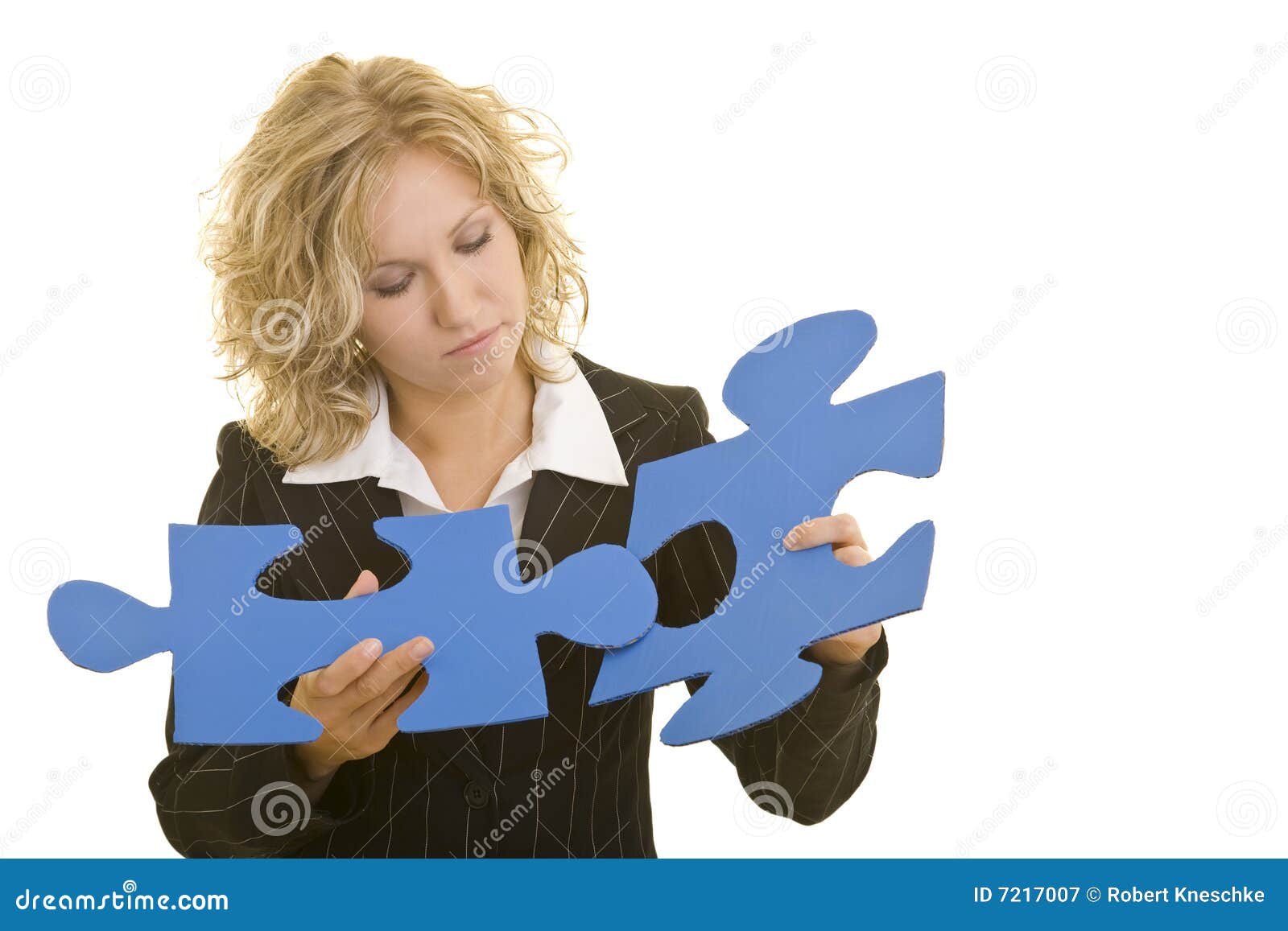 Adding jigsaw pieces stock image. Image of long, face - 7217007