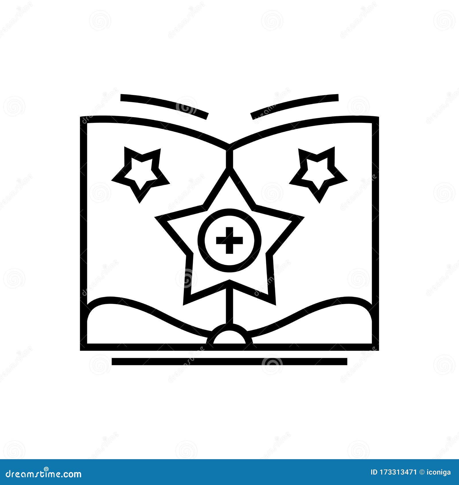 Adding Knowledge Line Icon, Concept Sign, Outline Vector Illustration ...