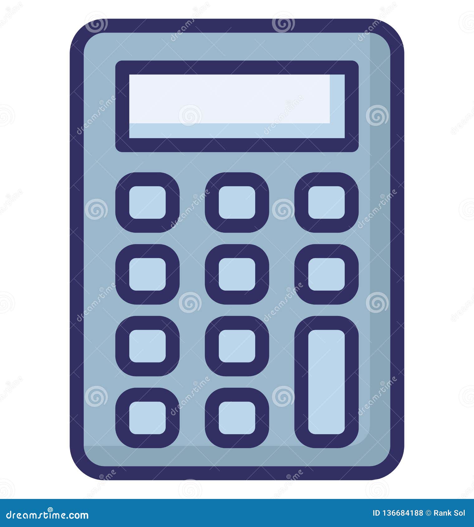 Adding Machine, Calculation Isolated Vector Icon Which Can Be Easily ...