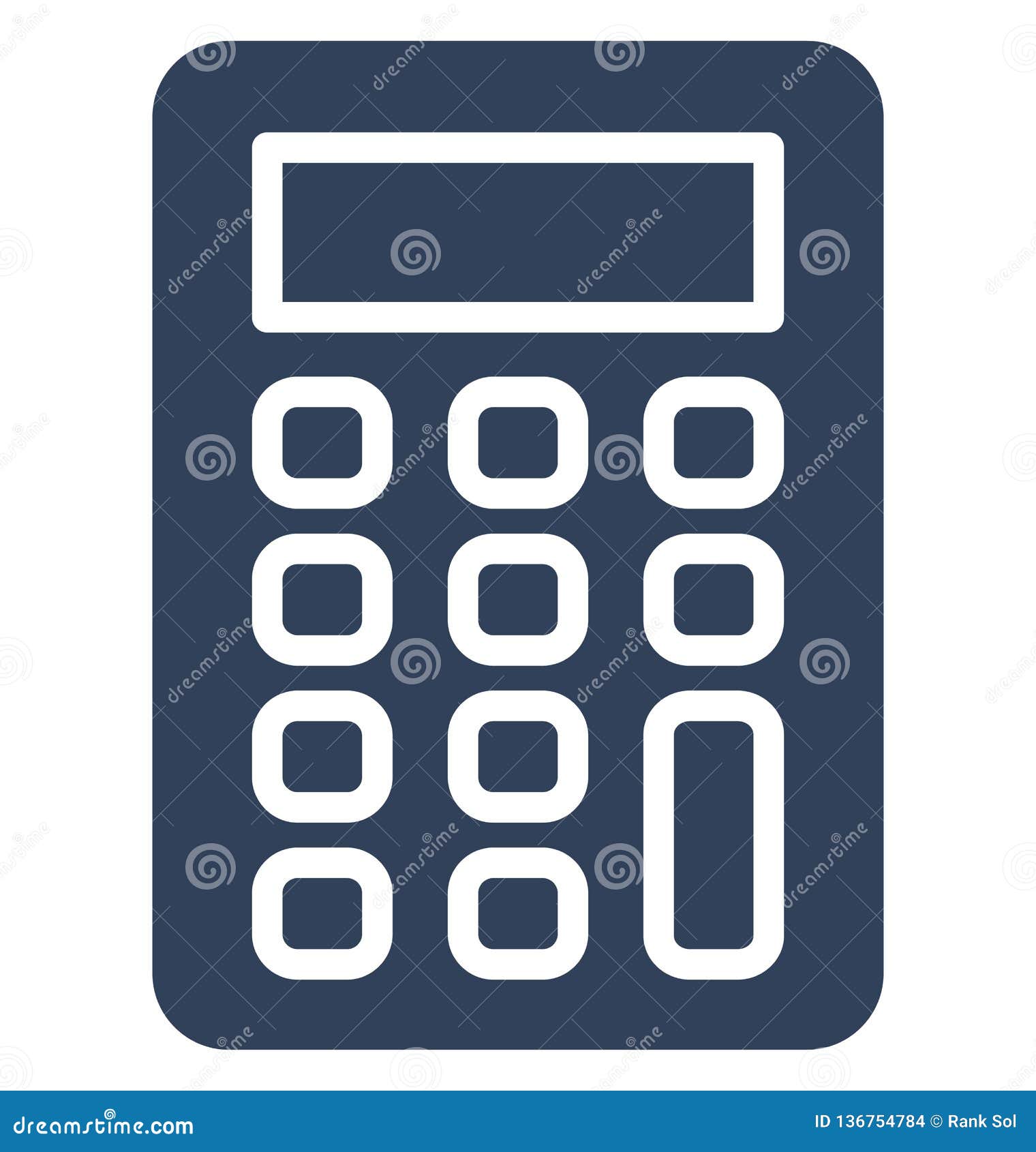 Adding Machine, Calculation Isolated Vector Icon Which Can Be Easily ...