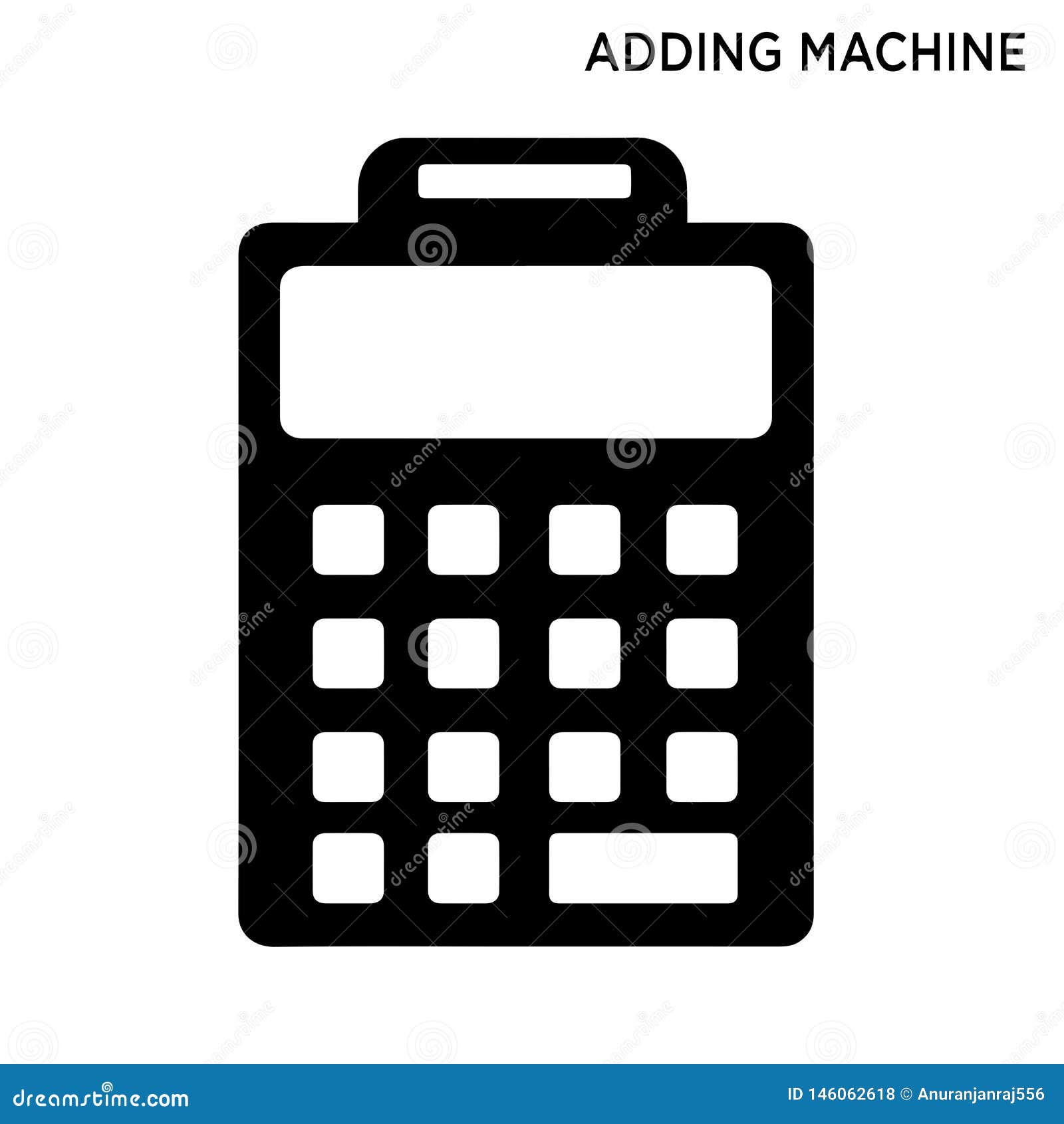 Adding Machine Icon Symbol Design Isolated on White Background Stock ...
