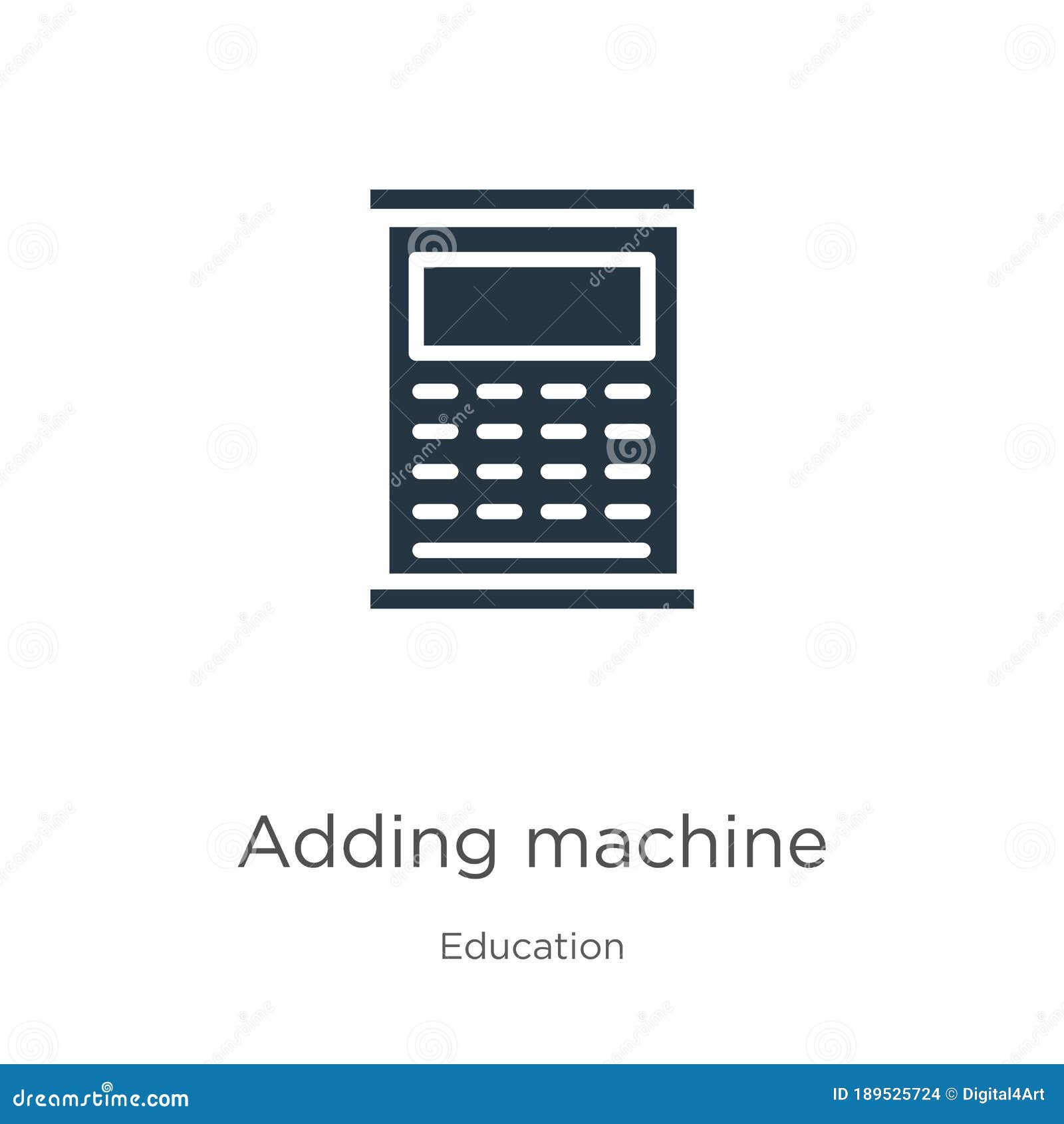 Adding Machine Icon Vector. Trendy Flat Adding Machine Icon from ...