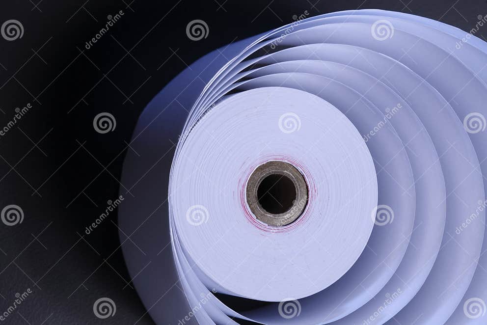 Adding machine tape stock photo. Image of tape, close - 25749288