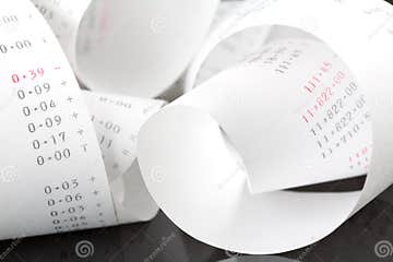 Adding Machine Tape stock photo. Image of printing, credit - 5121026