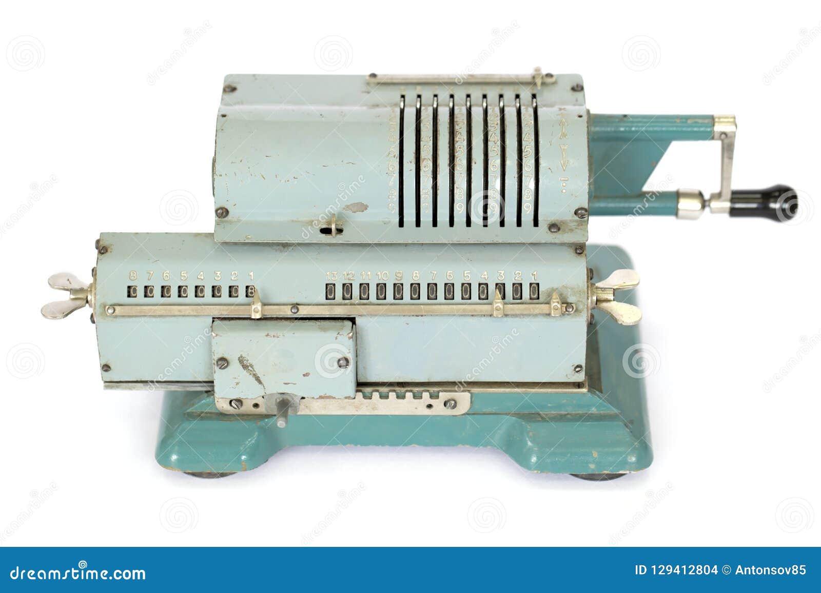 Adding Machine on the White Background Stock Photo - Image of isolated ...