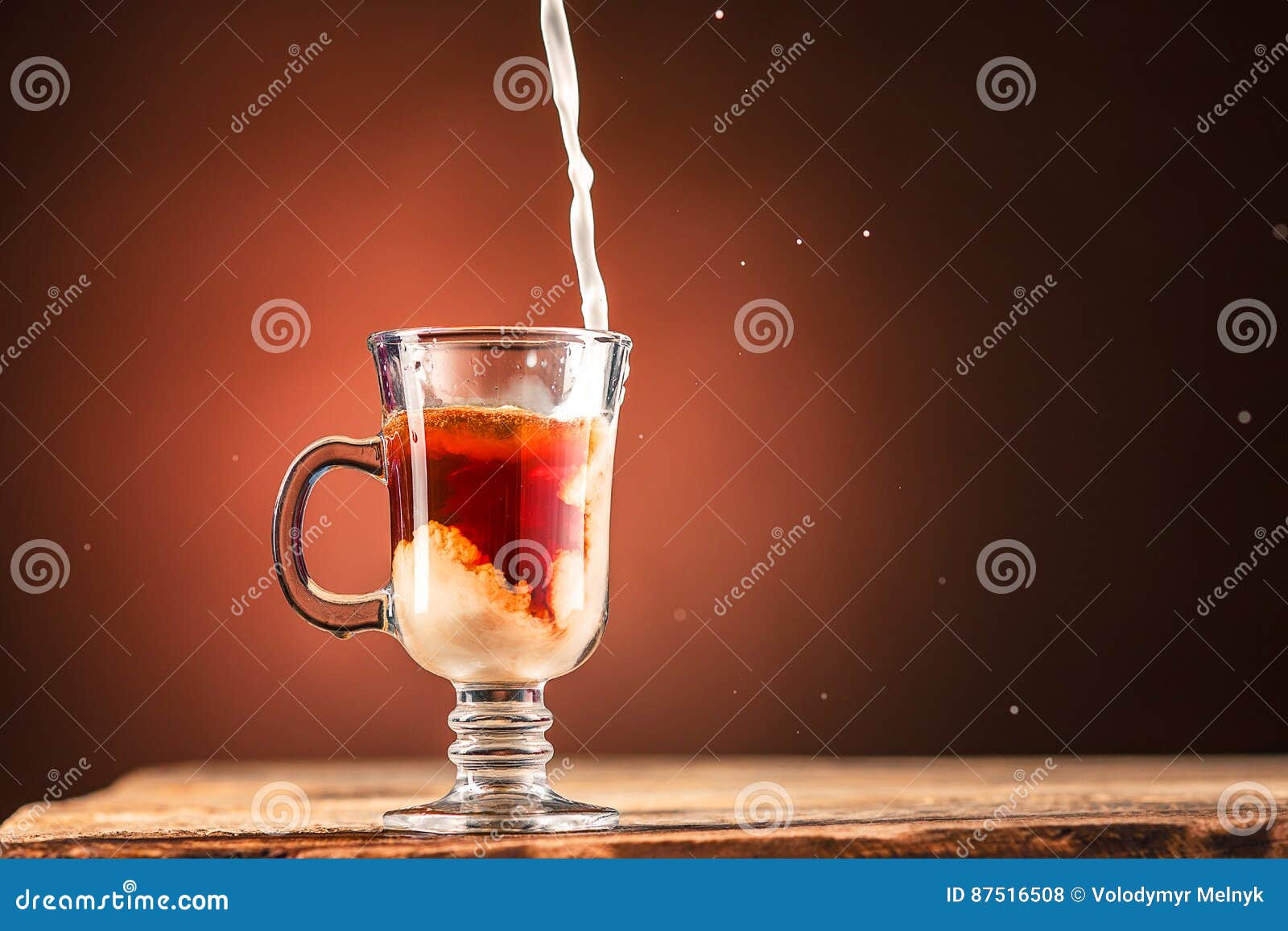 Adding Milk To a Cup of Tea Stock Photo - Image of droplet, fresh: 87516508