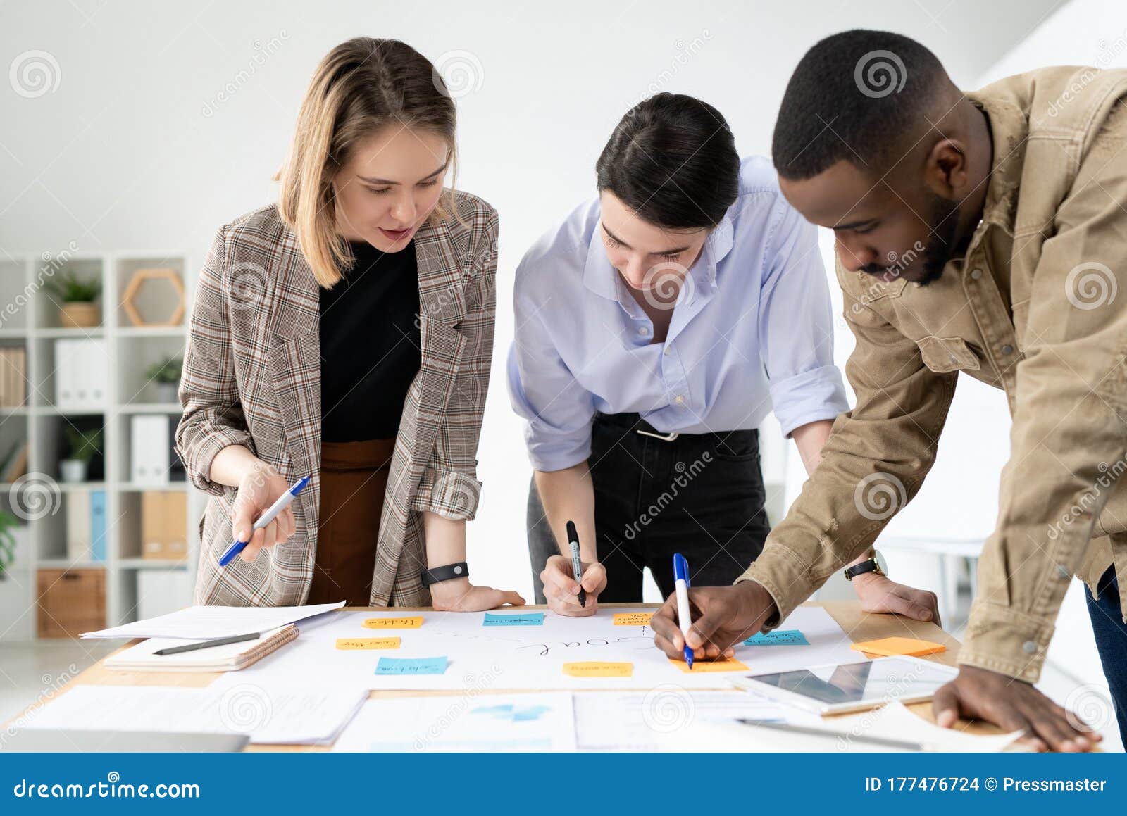 Adding New Ideas on Creative Plan Stock Photo - Image of expertise ...