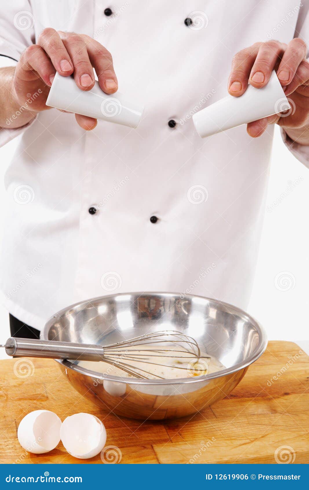 Adding salt and pepper stock photo. Image of ingredient - 12619906