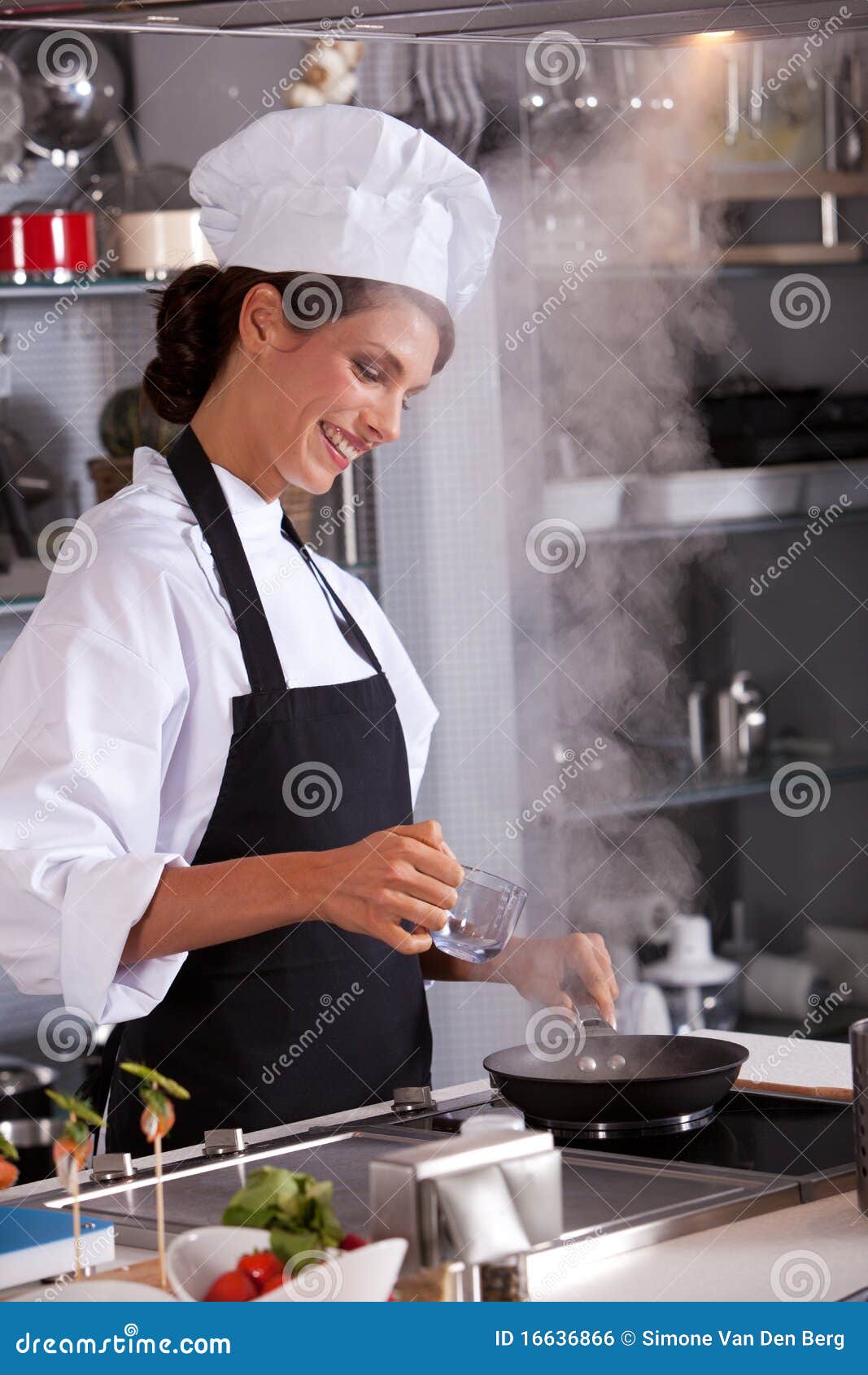 Adding some water stock photo. Image of kitchen, frying - 16636866