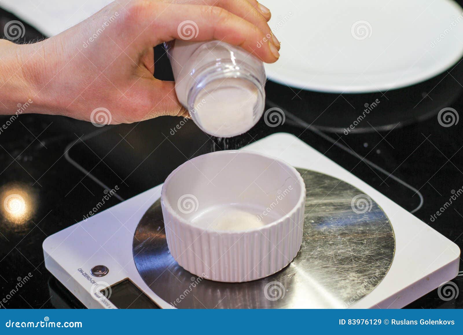 Adding Sugar into Small Baking Form Stock Image - Image of pretty ...