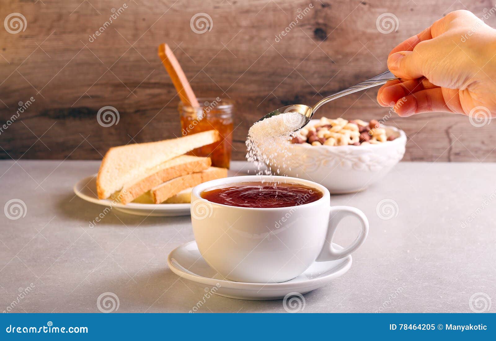 Adding Sugar into Tea in a Cup Stock Image - Image of teatime, adding ...