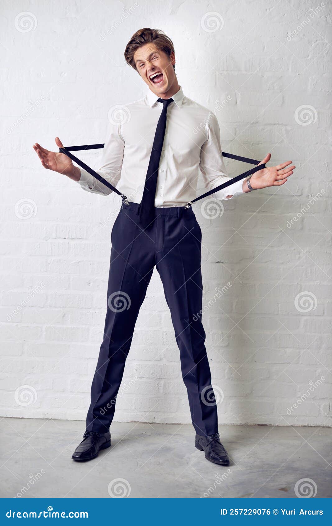 Adding a Touch of Style. Full Length Shot of a Well Dressed Young Man ...