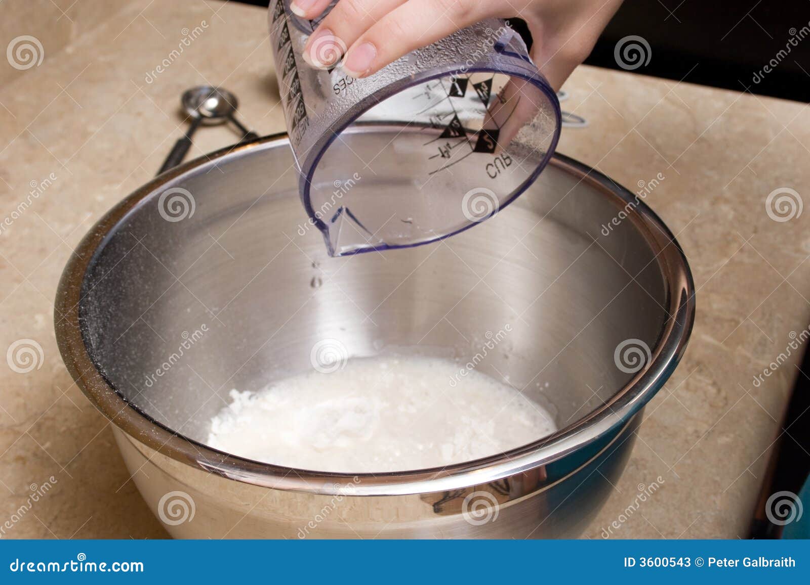 Adding water stock image. Image of ingredient, powder - 3600543
