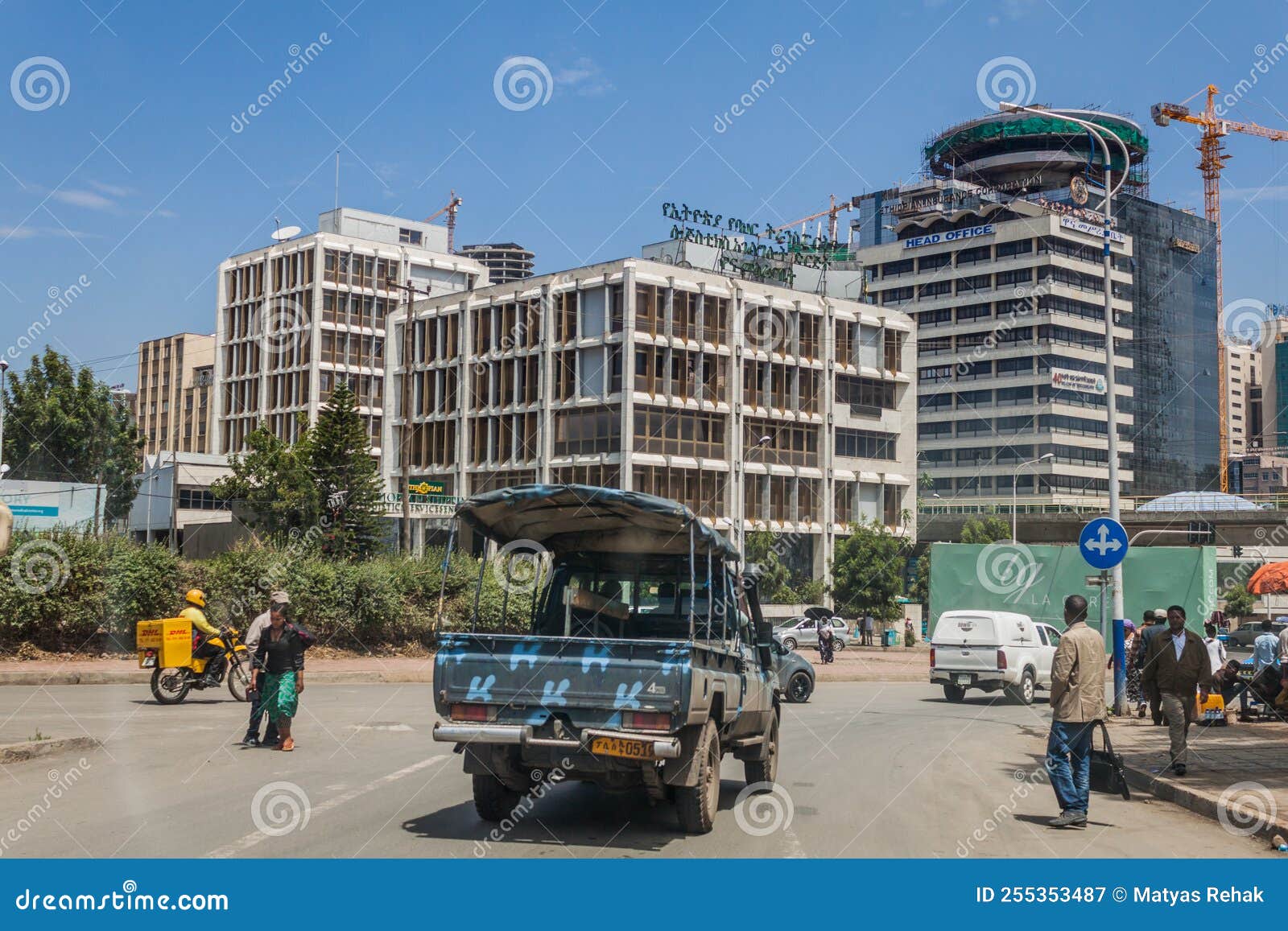 ADDIS ABABA, ETHIOPIA - APRIL 5, 2019: View of the Center of Addis ...