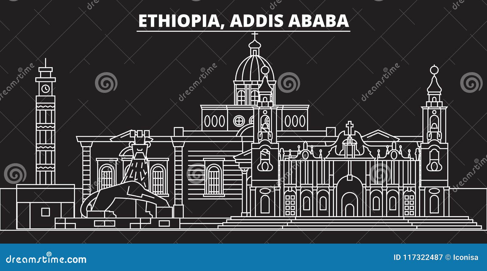 Addis Ababa Silhouette Skyline. Ethiopia - Addis Ababa Vector City ... Addis Ababa Silhouette Skyline. Ethiopia - Addis Ababa Vector City ...