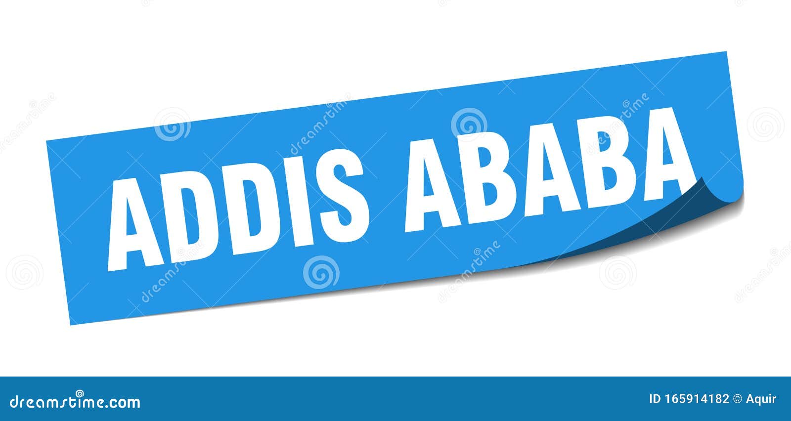 Addis Ababa Sticker. Addis Ababa Square Peeler Sign Stock Vector ...