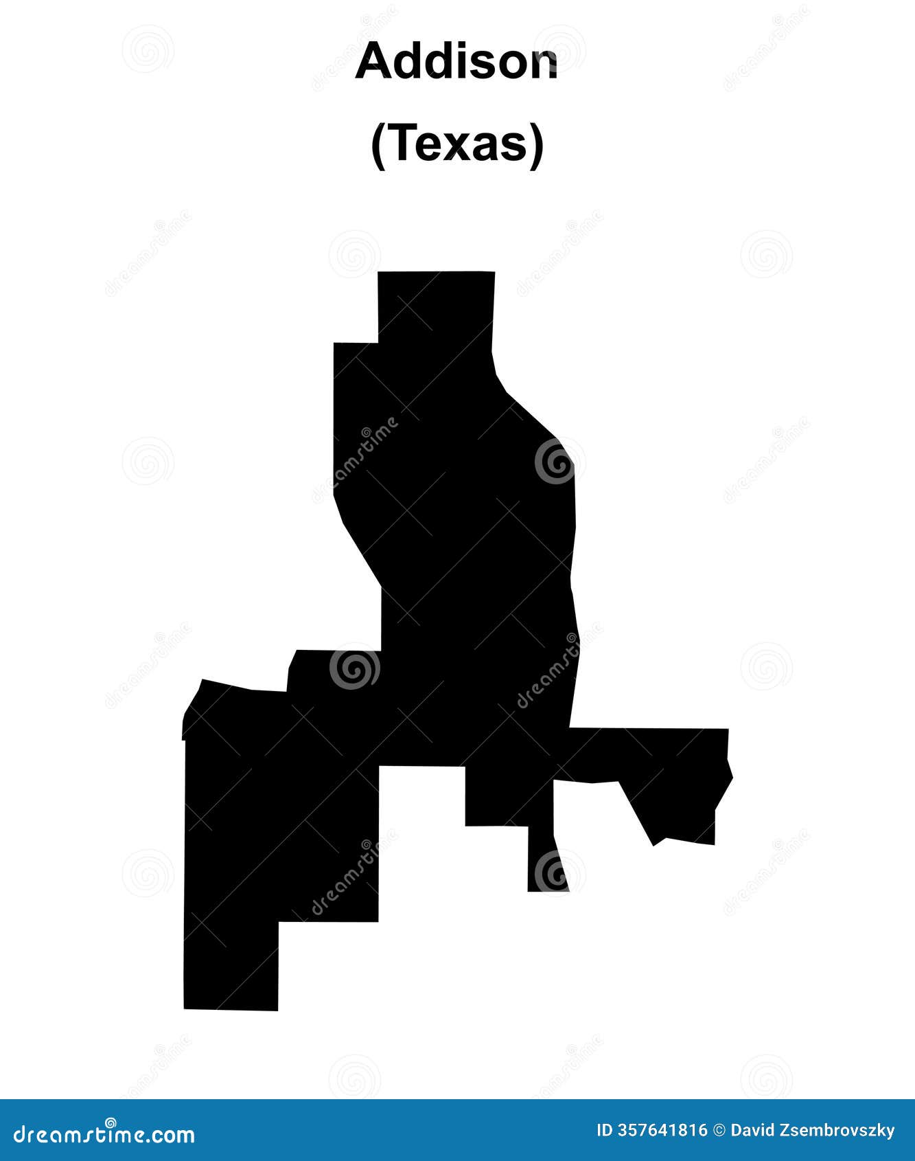 Addison Outline Map Cartoon Vector | CartoonDealer.com #361873975