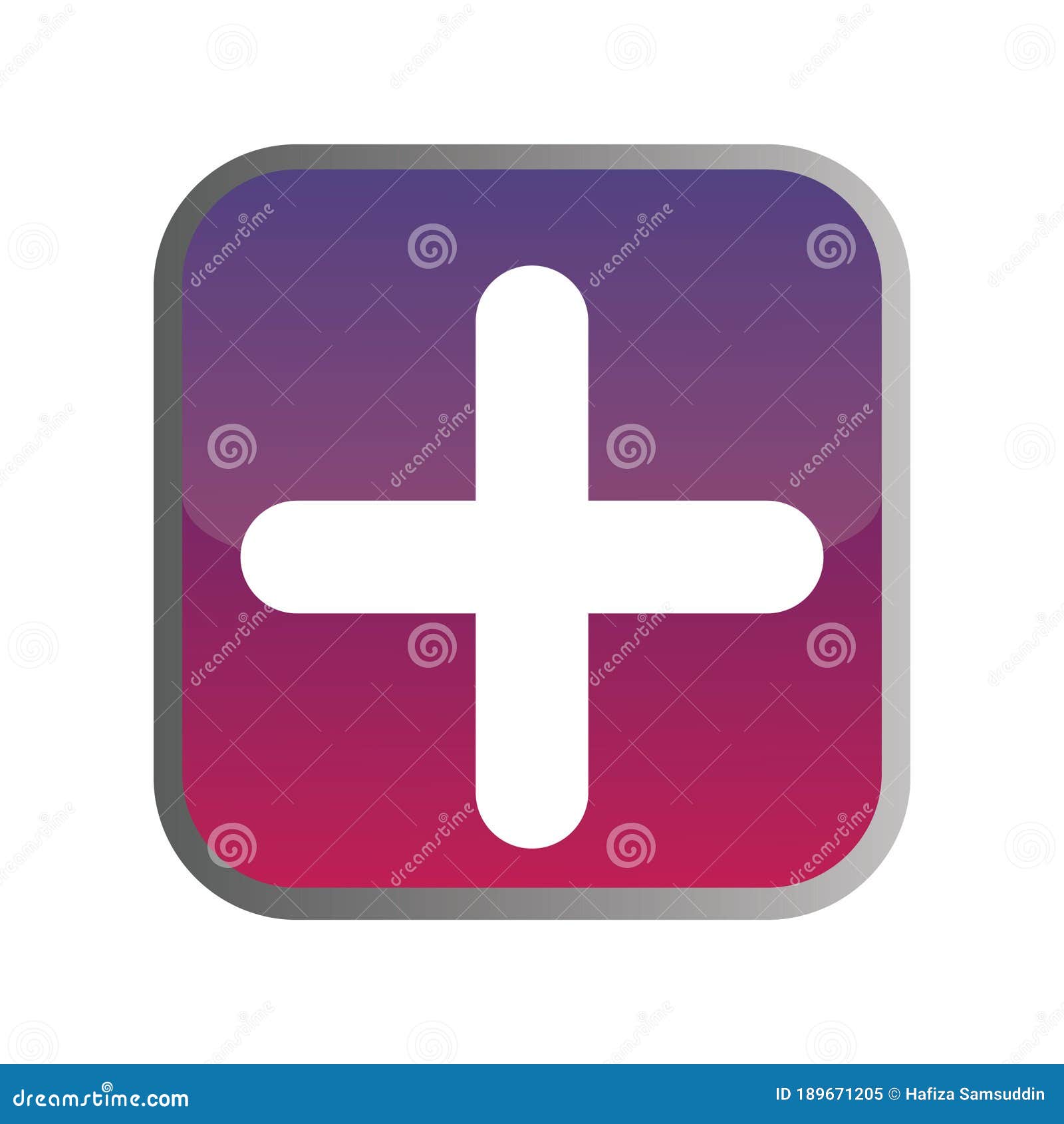 Addition Button. Vector Illustration Decorative Design Stock Vector ...
