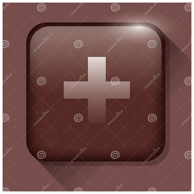 Addition Button. Vector Illustration Decorative Design Stock Vector ...