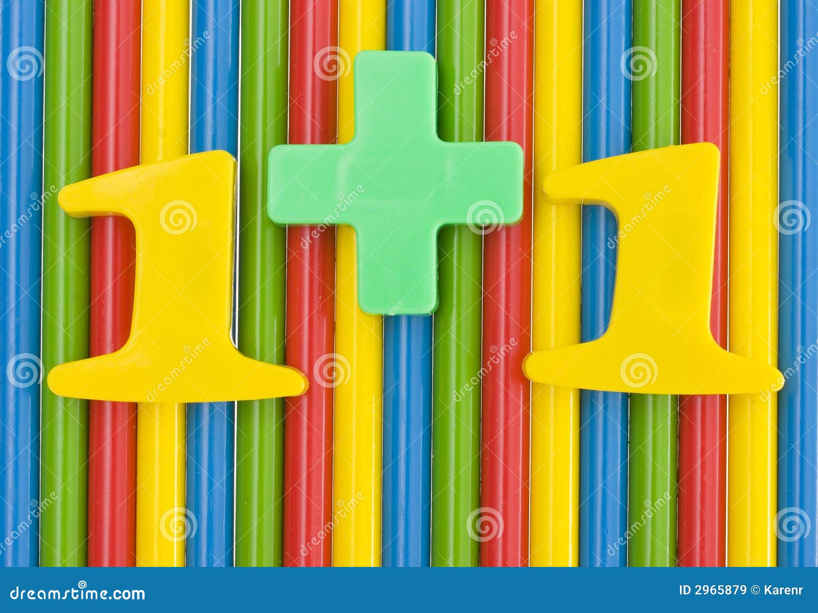 Addition with a Color Pencils Stock Image - Image of colorful, color ...