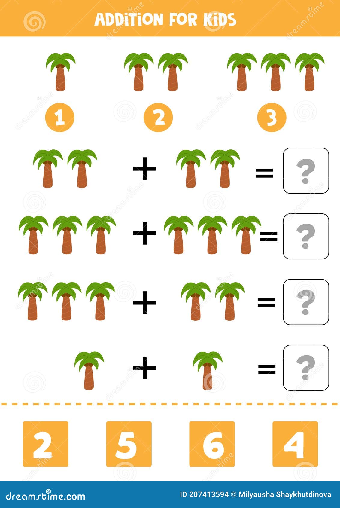 Art Tree With Math Symbols For Your Design Cartoon Vector ...