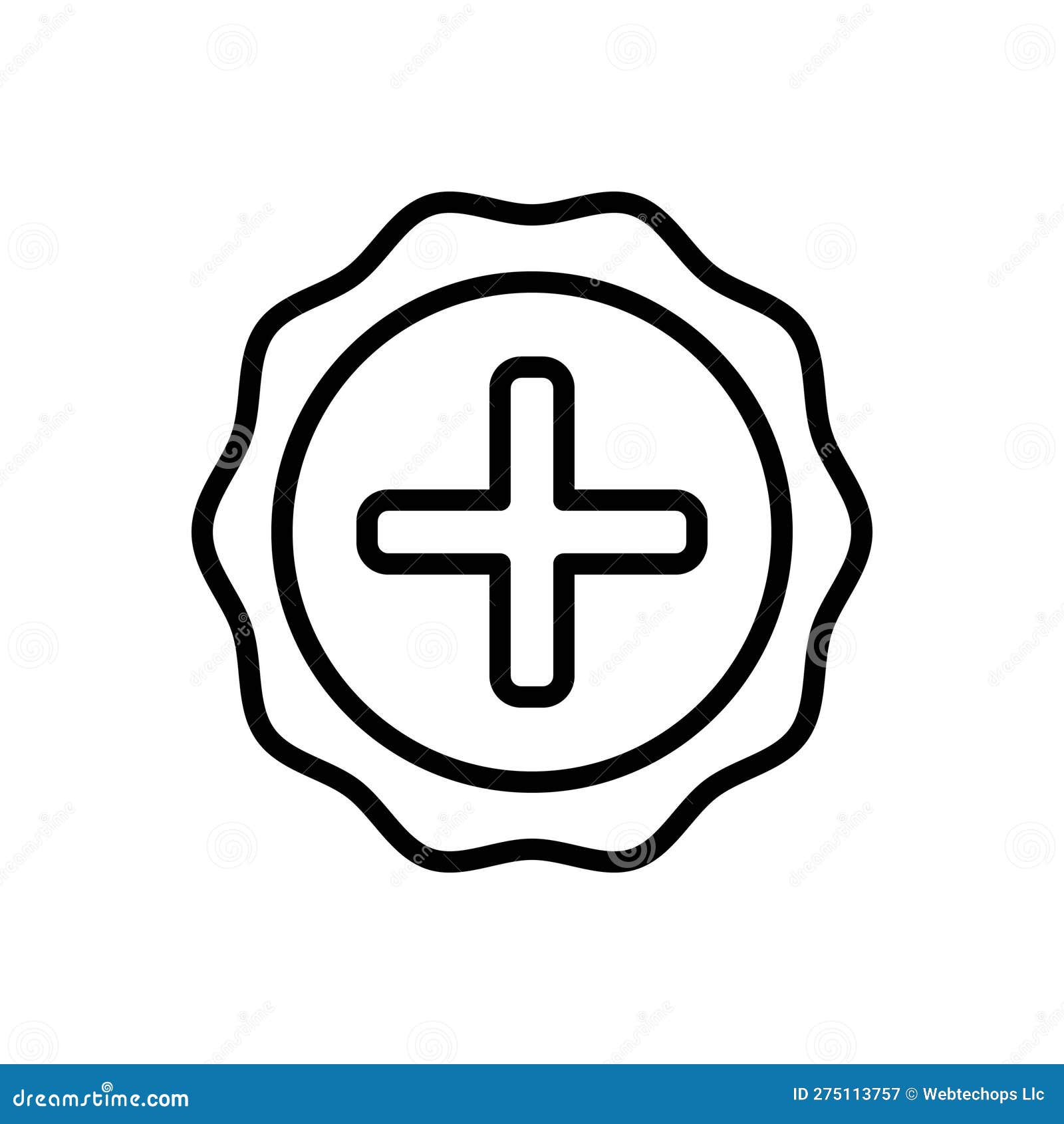 Black Line Icon for Addition, Joint and Attachment Stock Vector ...