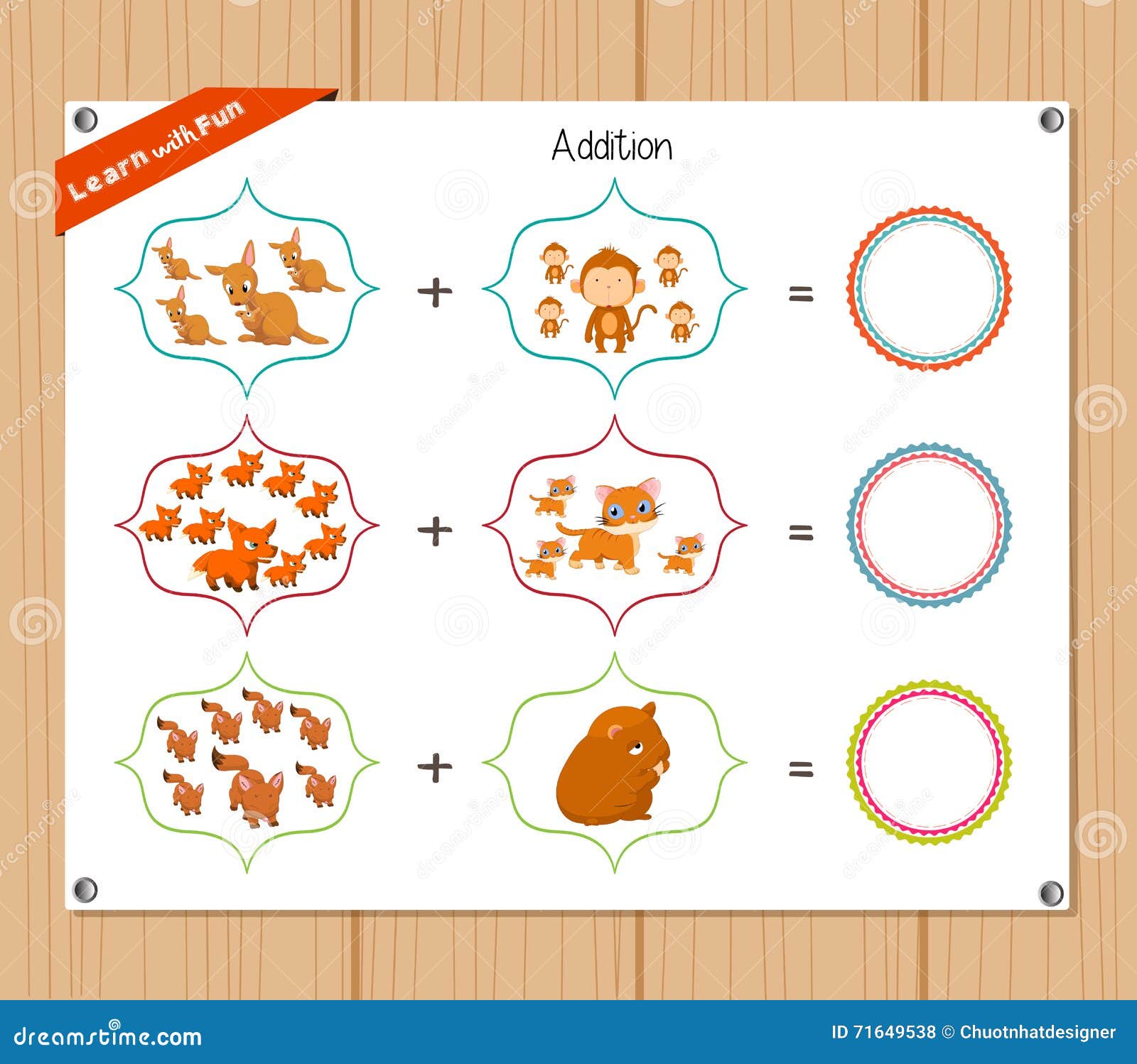 Addition. Number Range Up To 10. Mathematics. Math Worksheet For Kids ...