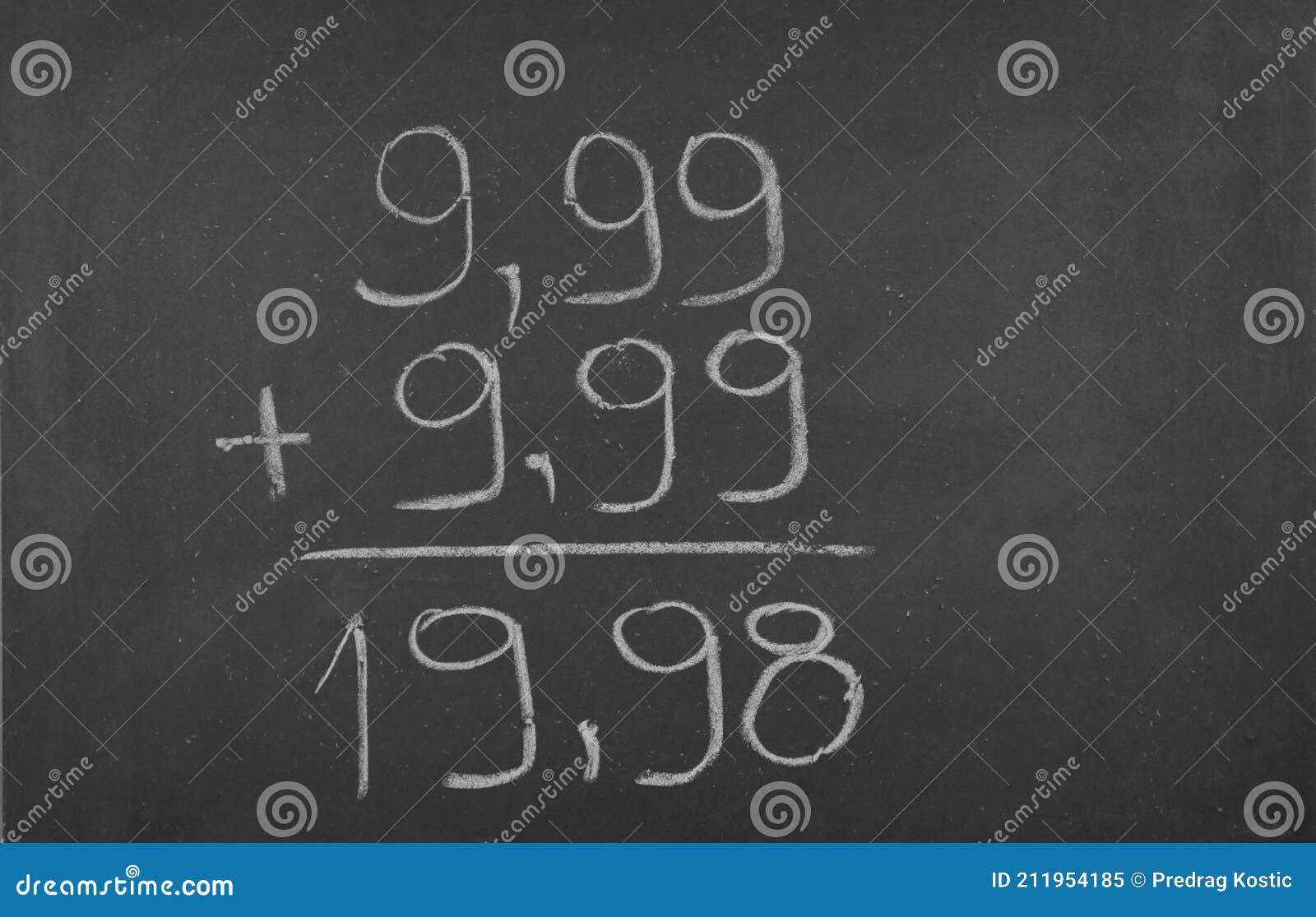 Addition Of Numbers With Decimal Notation. Royalty-Free Stock Photo ...