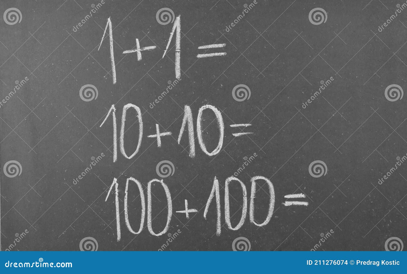 Addition of numbers . stock photo. Image of fractions - 211276074