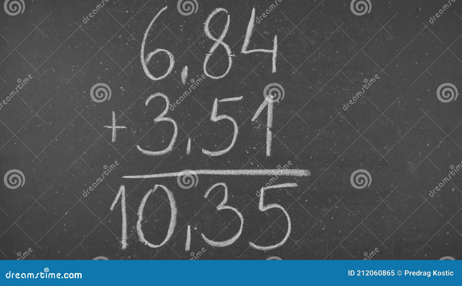 Addition Of Numbers With Decimal Notation. Royalty-Free Stock Photo ...