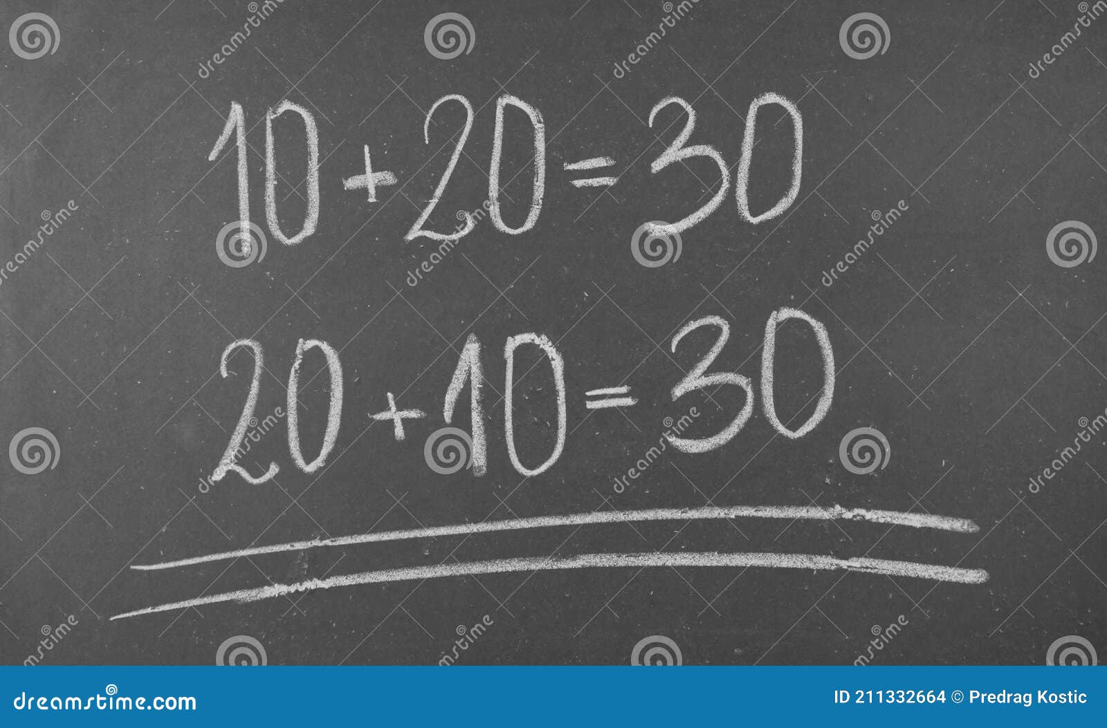 10 + 20 = 30. stock photo. Image of calculating, force - 211332664